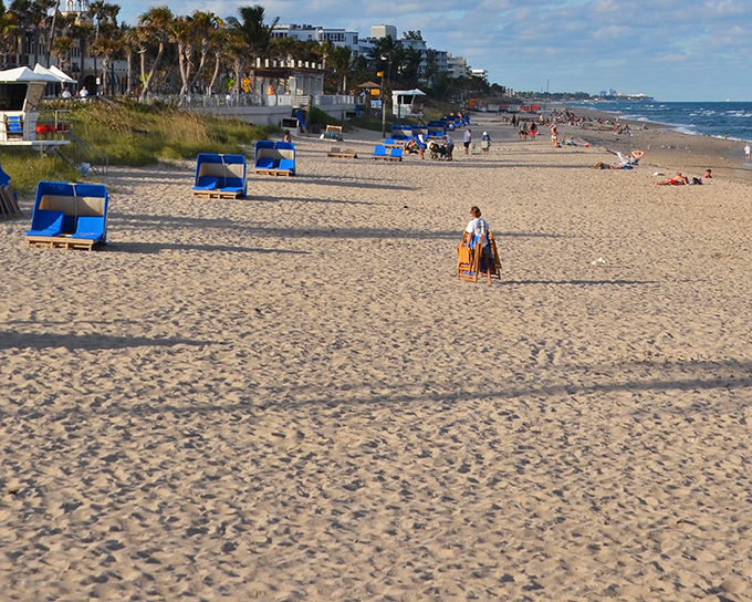 Municipal Beach: Sugar-white sands meet crystal waters at Lake Worth Beach, where families have been building sandcastles and memories since before Instagram made beaches famous.
