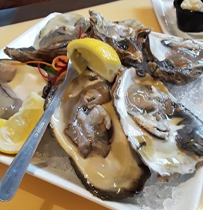 These glistening treasures on the half-shell look like they were plucked from the Gulf moments ago, just waiting for a squeeze of lemon.
