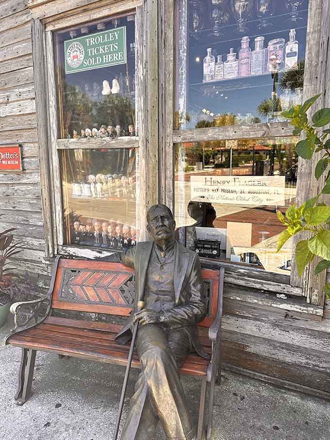 Even the statue outside looks like he's contemplating whether wax museums were a thing back in his day, spoiler alert, they weren't.