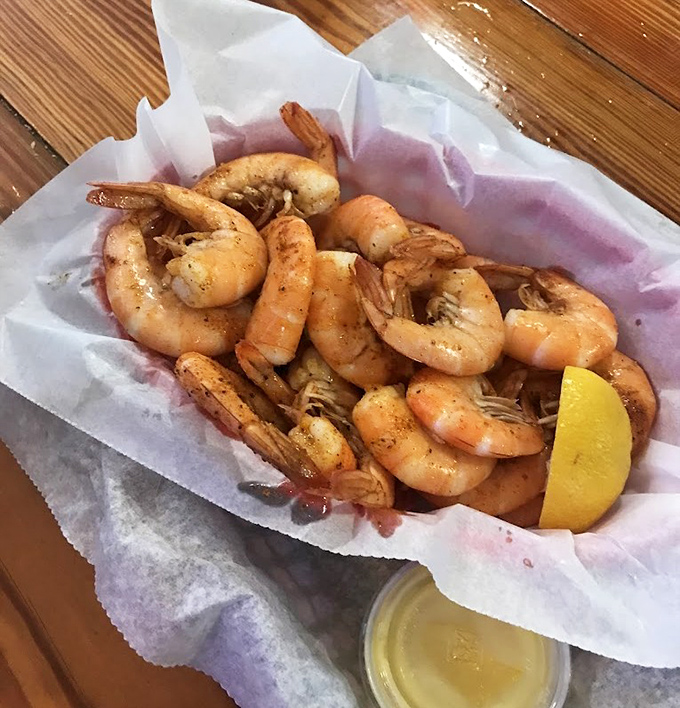 Peel-and-eat shrimp dusted with Old Bay &ndash; nature's perfect finger food with a kick that keeps you reaching for more.