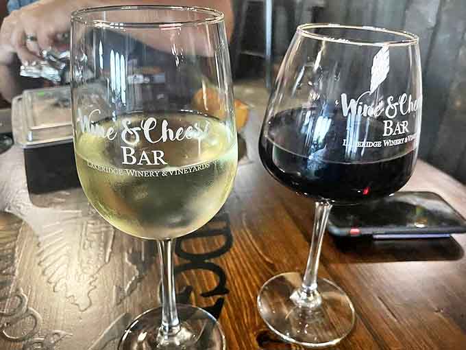 Two glasses tell the story of Lakeridge's range – a crisp white that captures sunshine and a robust red that challenges preconceptions about Southern wines.