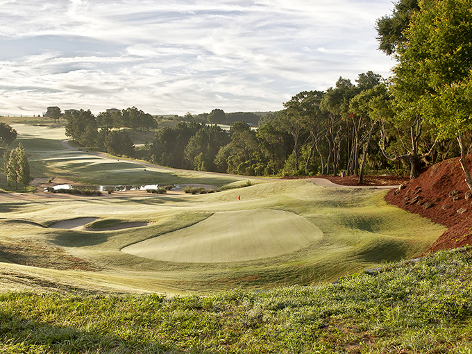 Sir Nick Faldo's golf course design proves that even grass can have an identity crisis, believing itself to be growing in the hills of Italy.