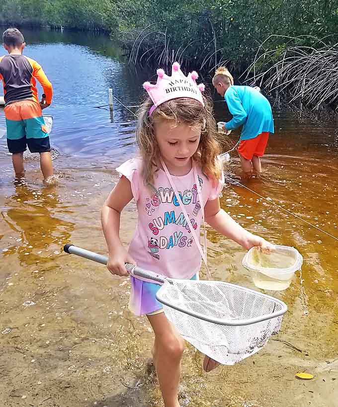 Nothing beats the thrill of catching your first fish or crab, especially when you're standing in the actual ecosystem you're learning about.