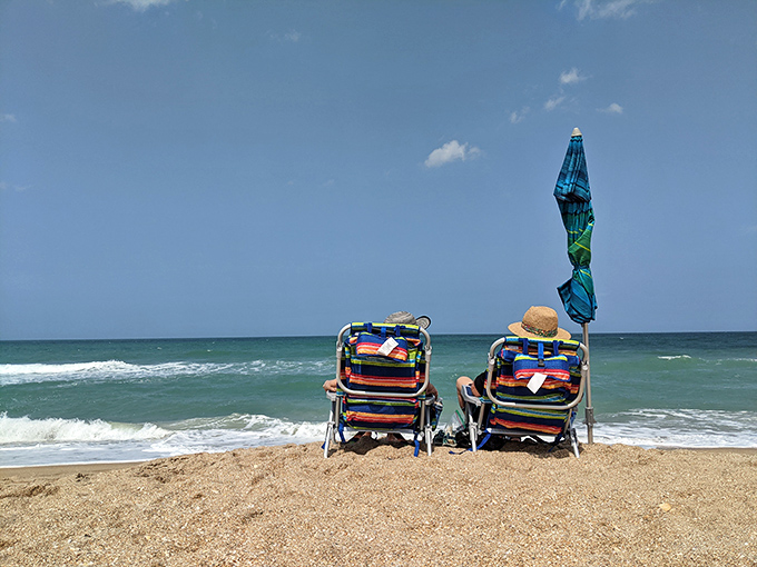 Beach chairs and an umbrella &ndash; the Florida equivalent of front-row seats to nature's greatest show, no tickets required.