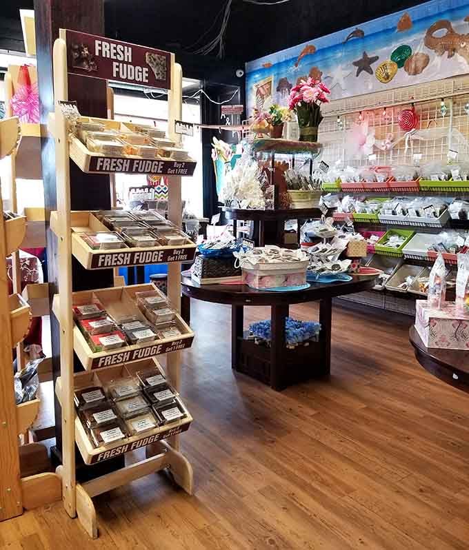 The chocolate selection at Angell and Phelps proves that sometimes simple presentation lets quality speak for itself.