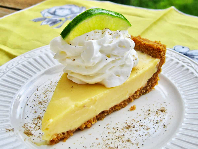That graham cracker crust provides the perfect foundation for the smooth, citrusy filling that made the Keys famous beyond their beaches.