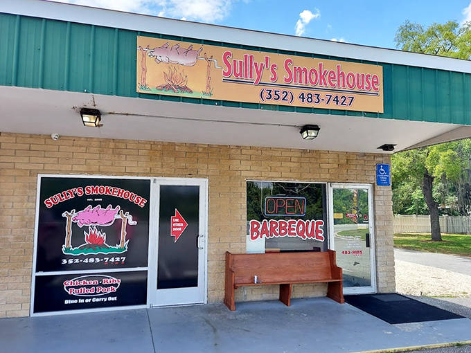 The simple storefront of Sully's Smokehouse lets the incredible smoked meats inside do all the talking.