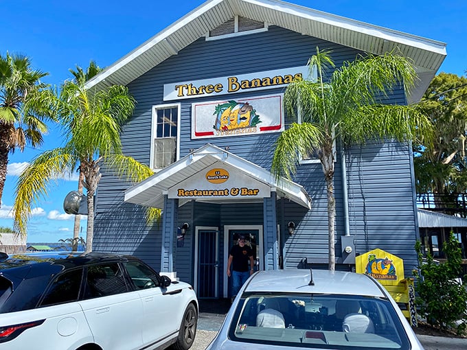 Three Bananas Restaurant serves up lakefront dining where the fish is so fresh it practically introduces itself.