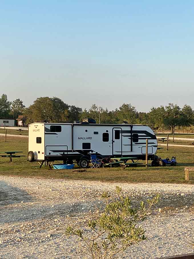 RV camping here means enjoying modern comforts while surrounded by ancient wilderness, the best of both worlds without the compromise.
