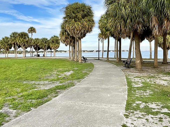 That moment when you realize paradise doesn't require a passport, just a short drive to this waterfront gem.