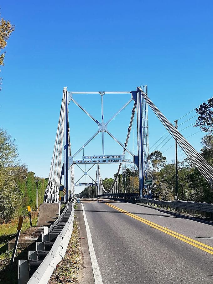 Driving across feels different than walking, but either way, you're traveling on a piece of Florida history that's still punching its timecard every day.