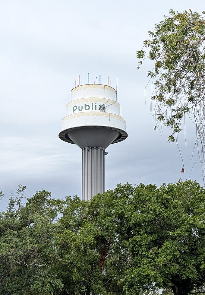 Maintenance workers occasionally scale the tower, making them perhaps the only people who can literally have their cake and climb it too.