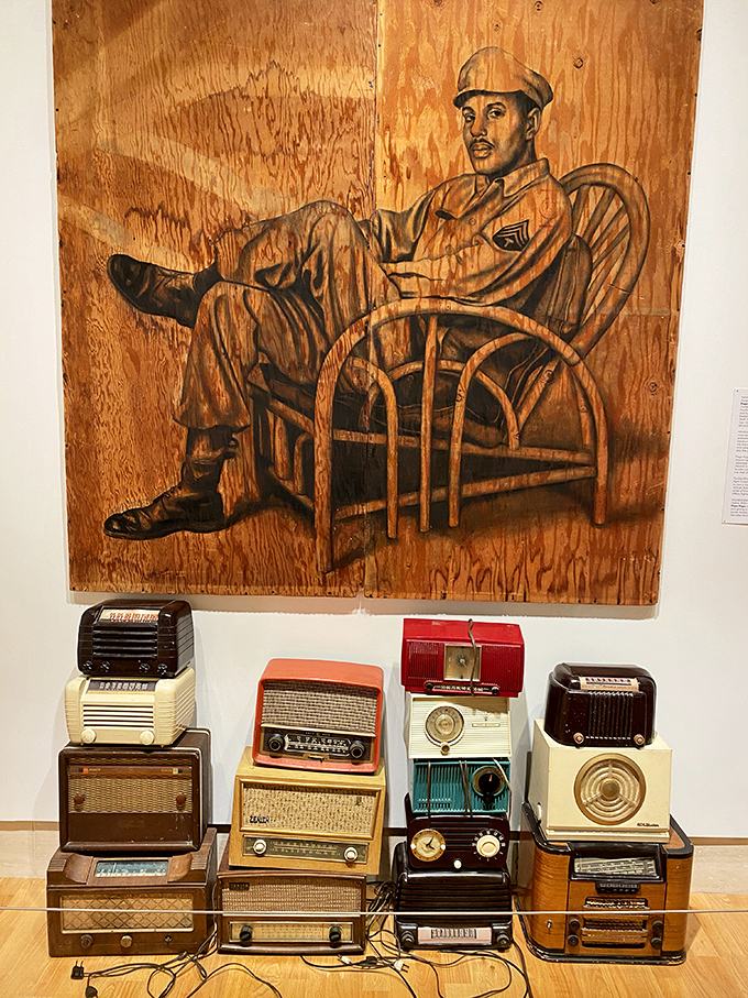 Not just art, but history captured in wood &ndash; vintage radios tell stories of bygone eras when entertainment came through speakers.