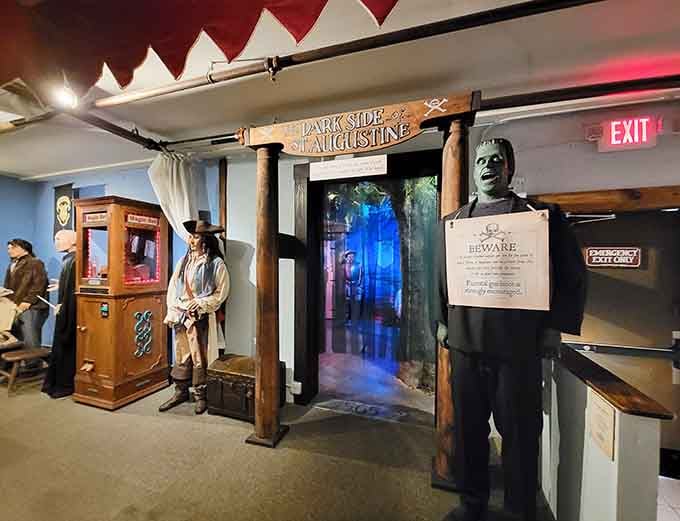 Step through this portal into the Dark Side, where Frankenstein's monster reminds you that not all celebrities are the warm and fuzzy type.