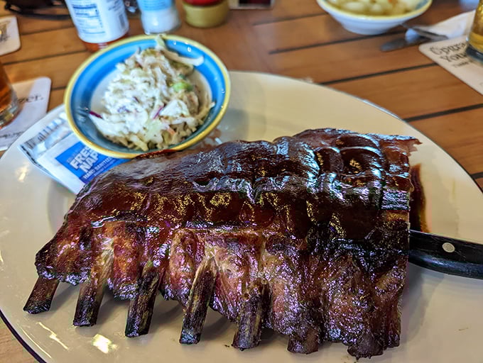These ribs didn't just fall off the bone&mdash;they practically jumped. Glistening with sauce and sporting a smoke ring that would make a pitmaster weep.