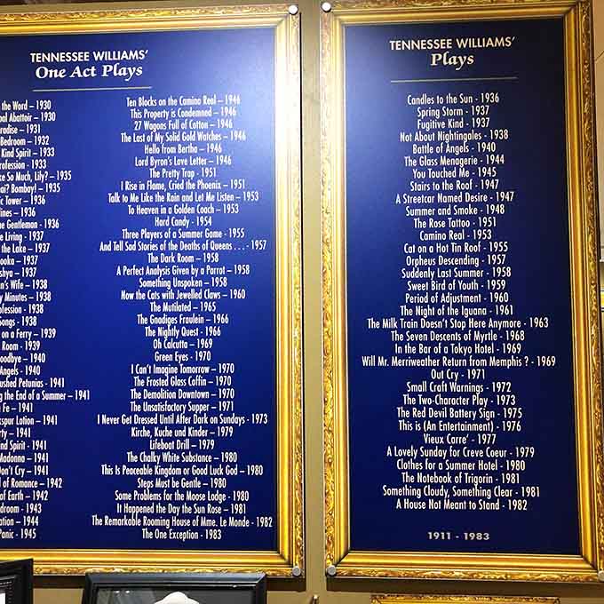 The comprehensive list of Williams' plays reads like a greatest hits album, spanning from 1936 to 1983, and reminding us that genius requires both talent and an impressive work ethic.