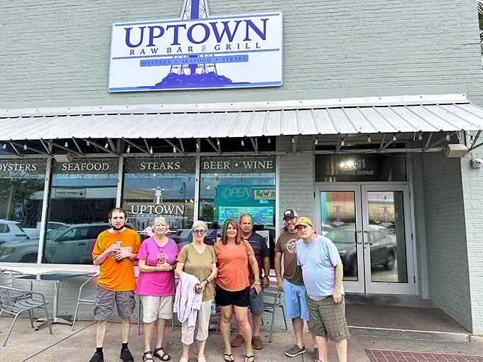 Uptown Raw Bar & Grill: Where locals and visitors bond over fresh-shucked oysters and cold drinks after a day of sun-soaked adventures.