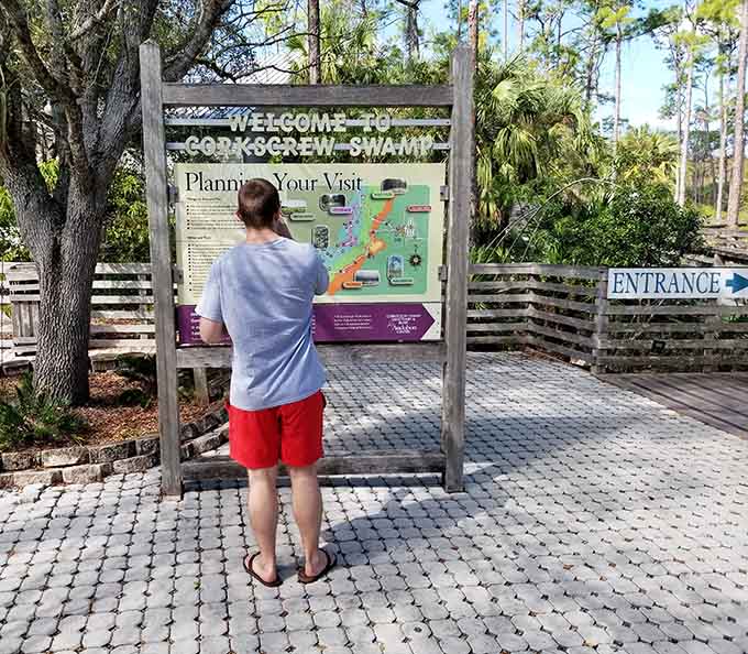 Planning your route through 13,000 acres of wilderness, because even nature lovers appreciate a good map.