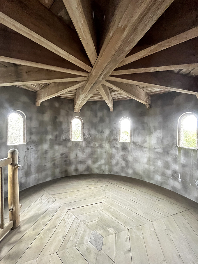 Look up! That star-pattern wooden ceiling isn't just supporting the roof&mdash;it's supporting your sense of wonder.