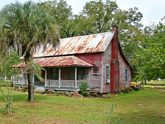 This weathered "cracker house" represents classic rural Florida architecture &ndash; simple, functional, and perfectly adapted to the climate.