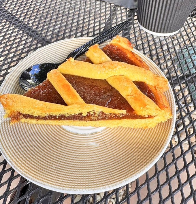 This guava lattice pie doesn't need a passport to transport you straight to pastry paradise.