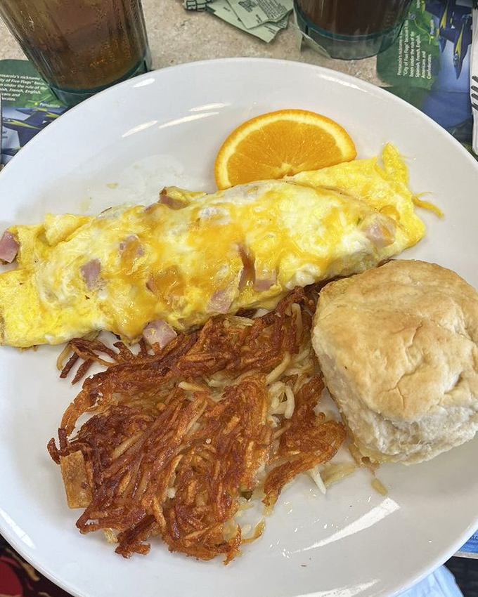 This ham and cheese omelet doesn't just satisfy hunger &ndash; it abolishes it, with melty cheese and generous ham chunks.