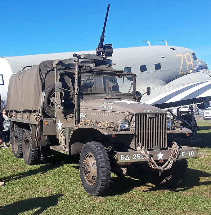 This military cargo truck has seen more action than most of us will in a lifetime, and it's still standing proud, ready to haul supplies or just memories.