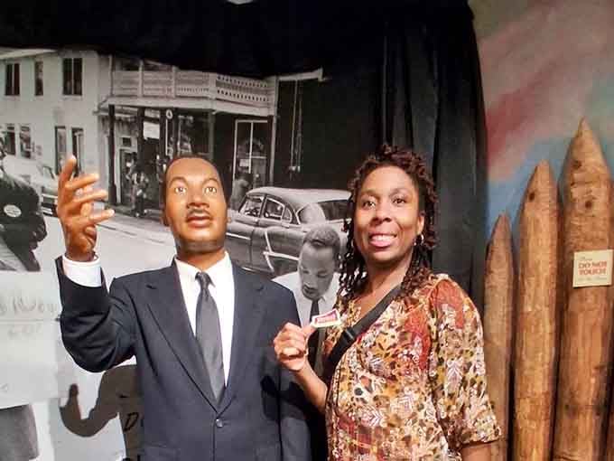 When you're posing with historical figures and suddenly realize you're making the same expression as the wax person, that's peak museum experience right there.