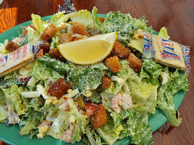The Caesar salad arrives topped with homemade croutons that shatter satisfyingly between your teeth &ndash; a classic done right.