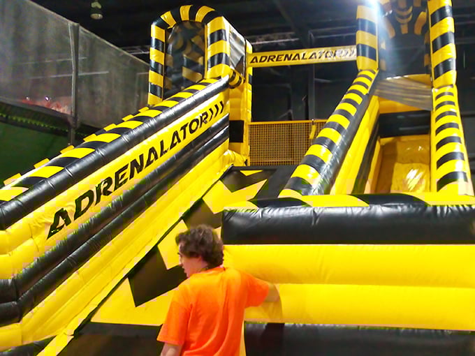 The Adrenalator's yellow and black stripes warn of the heart-pumping excitement ahead&mdash;like a bumblebee designed by adrenaline junkies.