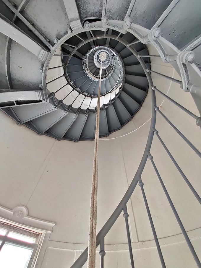 A dizzying spiral to the sky! These historic steps have carried lighthouse keepers, visitors, and probably a few ghosts for over a century.
