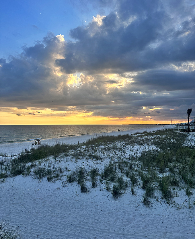 The sun performs its nightly farewell, painting the sky in colors no artist could fully capture.