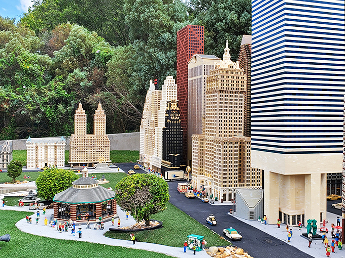 This miniature cityscape demonstrates the staggering attention to detail LEGO master builders bring to their craft, creating a world where imagination knows no bounds.