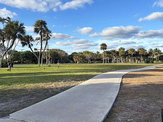 Expansive green spaces provide plenty of room for picnics, games, and relaxation with waterfront views.