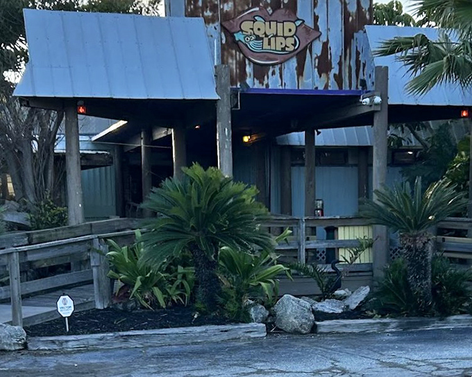 The rustic entrance leads to spectacular Indian River Lagoon views and seafood platters that live up to the "Overboard" name.
