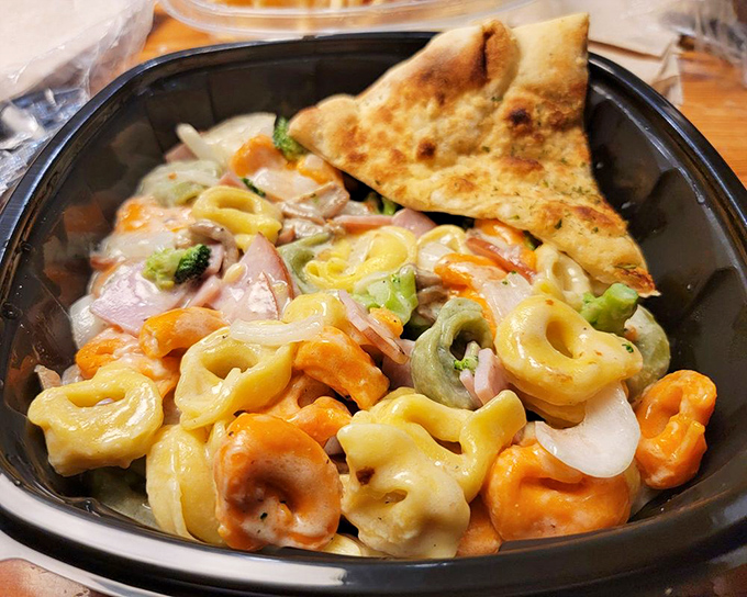 Tortellini swimming in creamy alfredo sauce &ndash; proof that McDonald's culinary ambitions extend far beyond the drive-thru window.