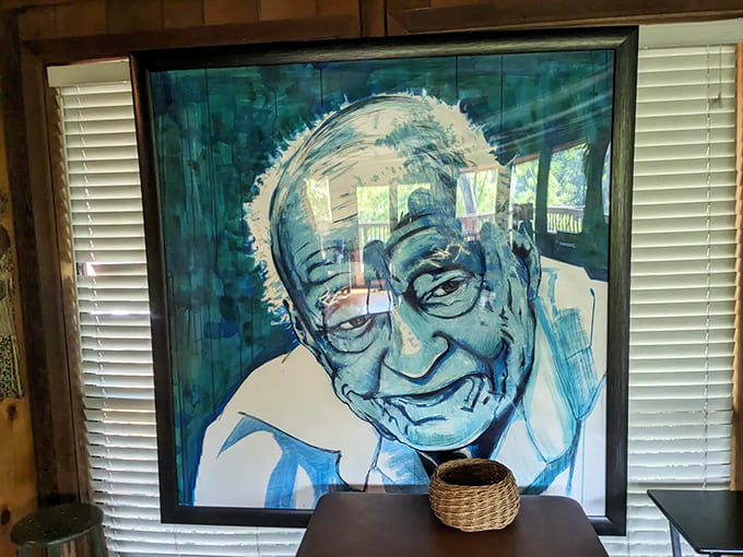 This portrait captures the spirit of a man who fought hatred with intelligence, courage, and apparently excellent bone structure.