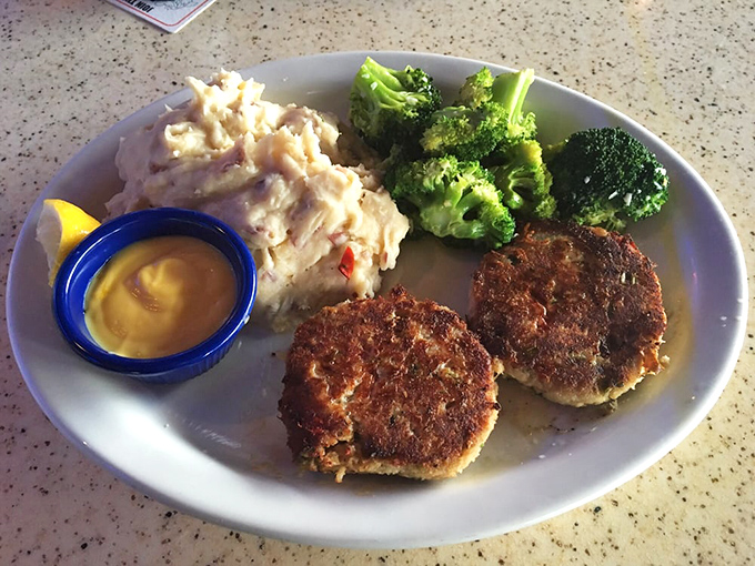 These crab cakes contain so much actual crab, they're practically having an identity crisis about whether they're still seafood or now cake.