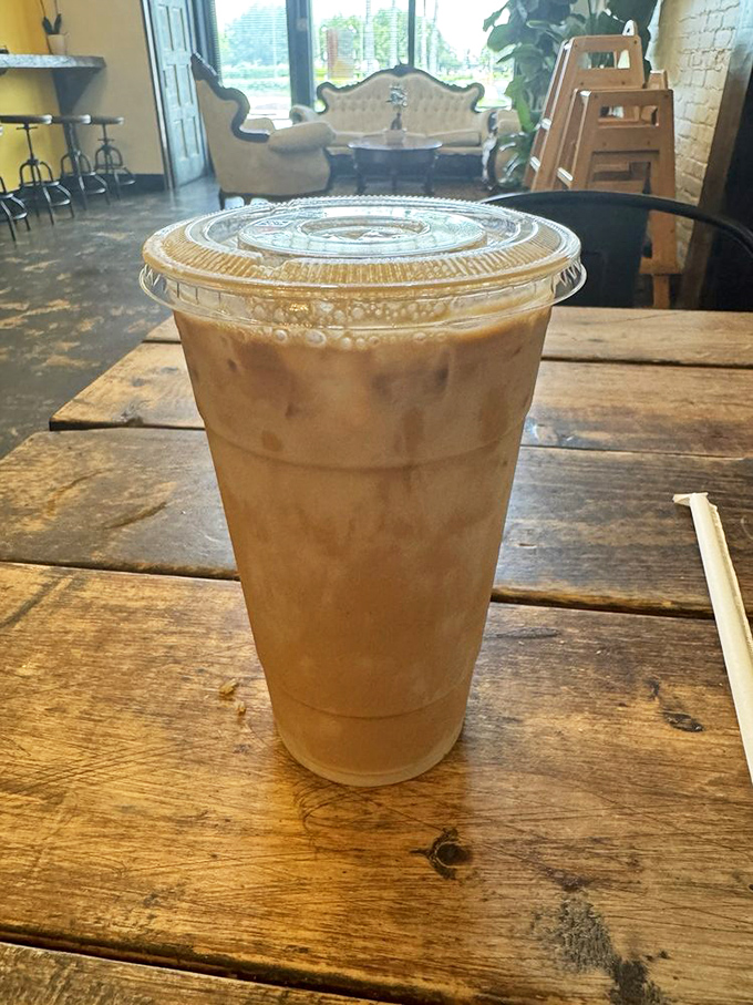 El Cubanazo coffee delivers a caffeine hug in a cup, combining rich espresso with steamed milk and cinnamon for liquid motivation.