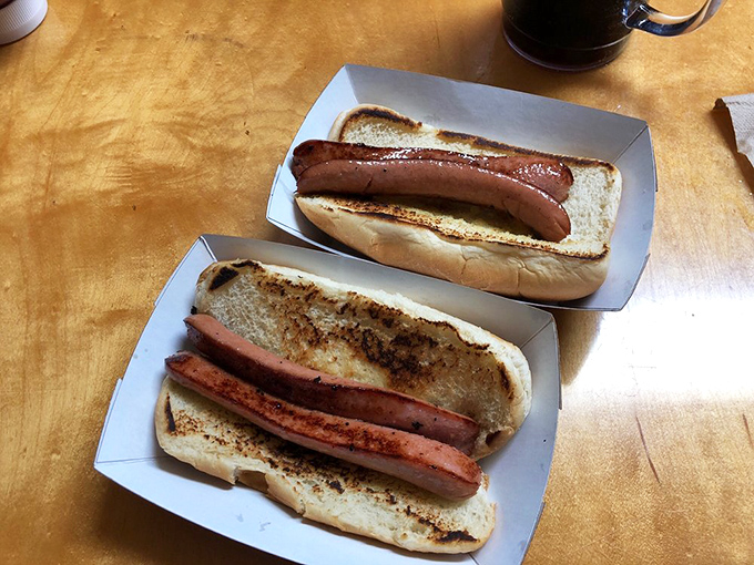 Simple yet perfect&mdash;these hot dogs on toasted buns prove that sometimes the classics need no improvement, just proper execution.