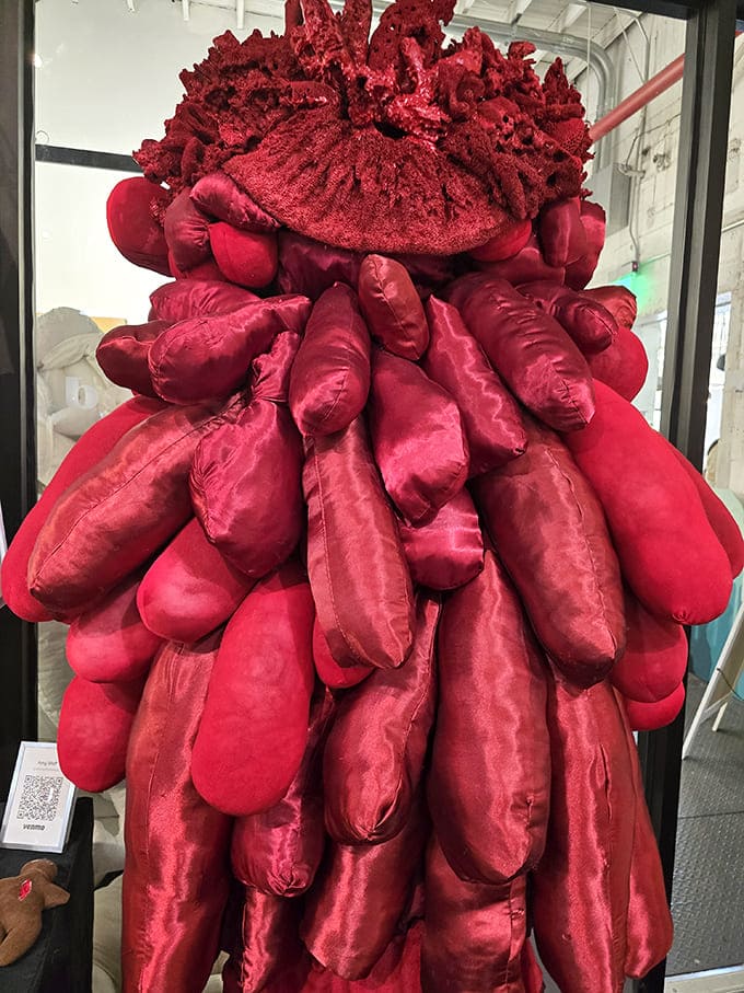 The Escape Womb sculpture makes a bold statement about birth and transformation that you won't soon forget.