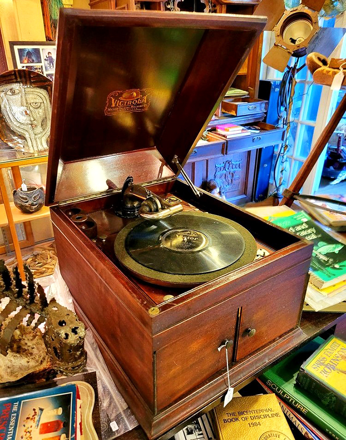 This Victrola doesn't need batteries or Bluetooth &ndash; just wind it up and let the warm, crackling sounds of yesterday fill your modern living room.