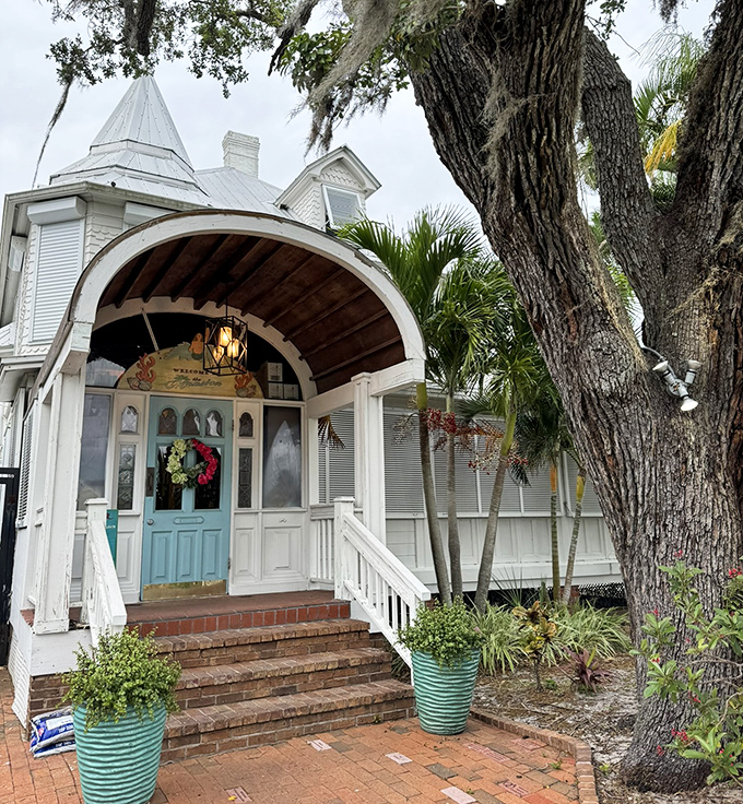 This architectural charmer with its welcoming turquoise door invites visitors to step into Melbourne's storied past.