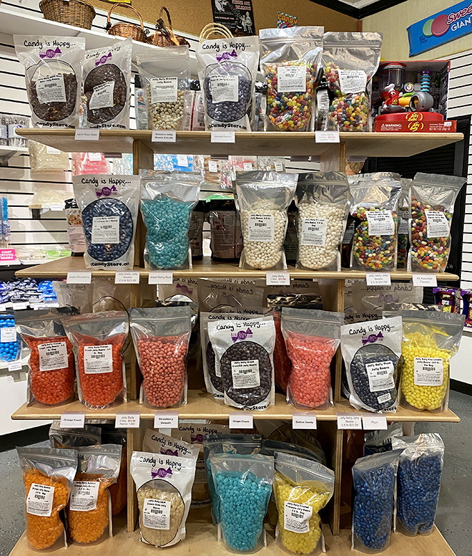 Bulk candy nirvana: Clear bags of colorful treats await the adventurous &ndash; mix and match to create your perfect blend.