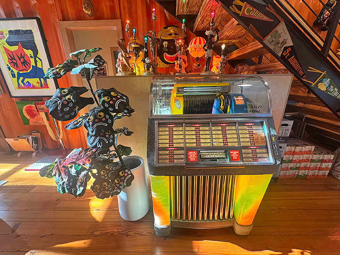 This isn't decoration – it's a working time machine ready to provide the perfect soundtrack for your container house adventure.