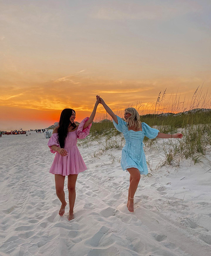 Sunset celebrations bring visitors together, proving that nature's nightly light show is still the best entertainment in town.