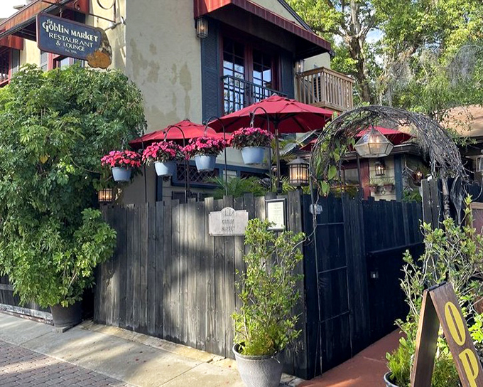 Lush plants and a hidden entrance create an air of mystery at this sophisticated restaurant that stands out among Florida's seafood shacks.