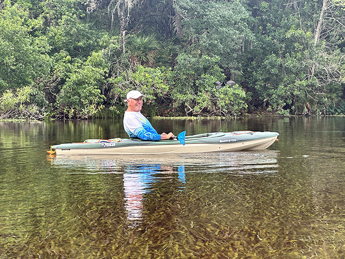 The crystal-clear waters of Weeki Wachee Springs invite kayakers to paddle through one of Florida's most pristine natural waterways.