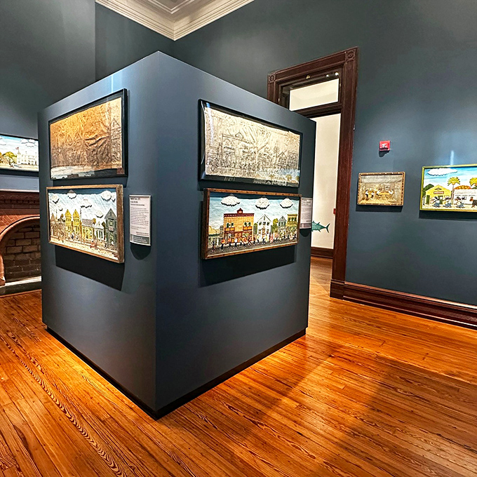 The museum's thoughtful presentation gives Sanchez's work room to breathe, with professional lighting that highlights the dimensional quality of his carvings.