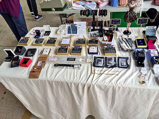 Jewelry displays that prove beauty doesn't need a luxury price tag &ndash; handcrafted pieces waiting for their perfect match.